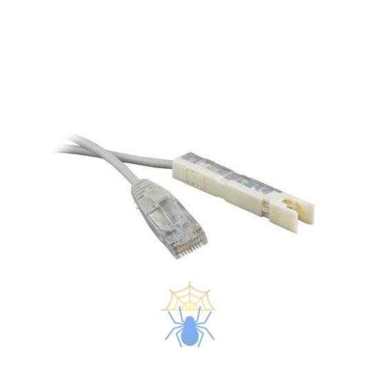 Патч-корд 110 тип-RJ45 1 пара LSZH 2 м серый Hyperline PC-110-RJ45-1P ...